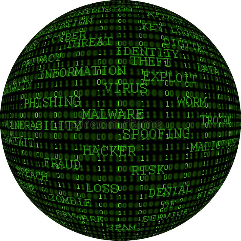 Binary Sphere stock illustration. Illustration of internet - 51947652