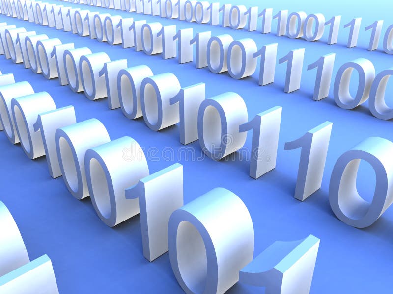 Binary Stream stock illustration. Illustration of networking - 32136