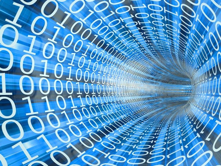 Binary stream stock illustration. Illustration of equipment - 24187724