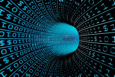 Binary stream stock illustration. Illustration of dimensional - 24356661