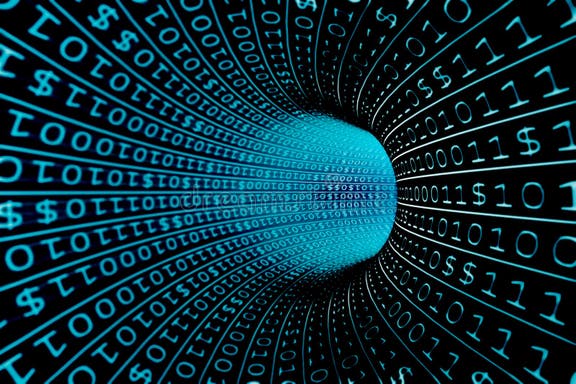 Binary stream stock illustration. Illustration of dimensional - 24356661