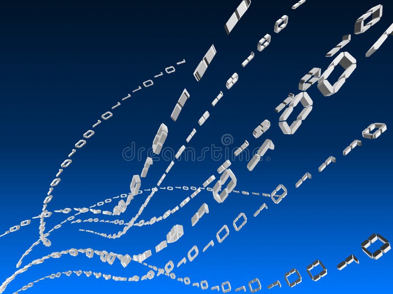 Binary stream stock illustration. Illustration of binary - 3002832
