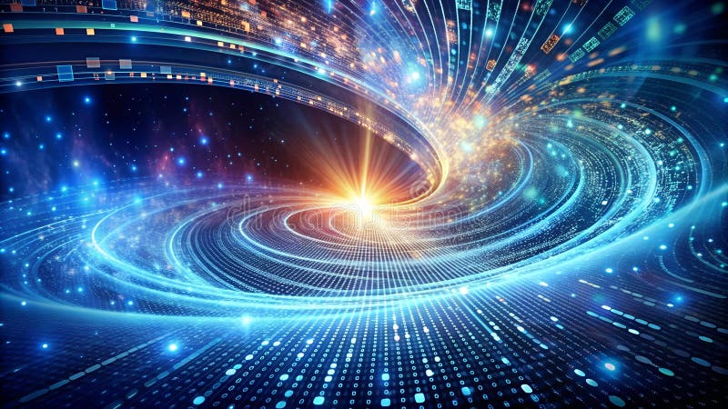 Binary Symphony: a Dance of Data and Algorithms Generative AI Stock Illustration - Illustration ...