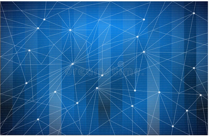 Binary Technology Network Diagram Link. Stock Illustration ...
