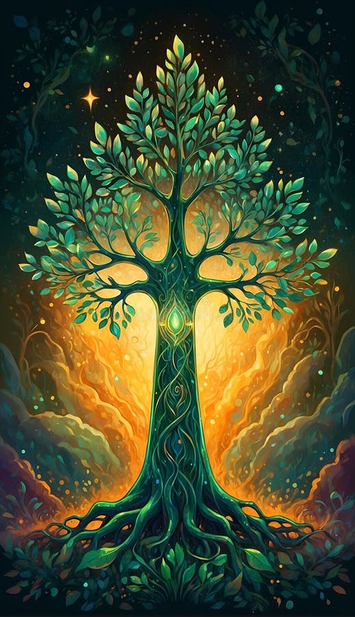 The Binary Tree Guardian a Mythological Masterpiece of Harmony and ...