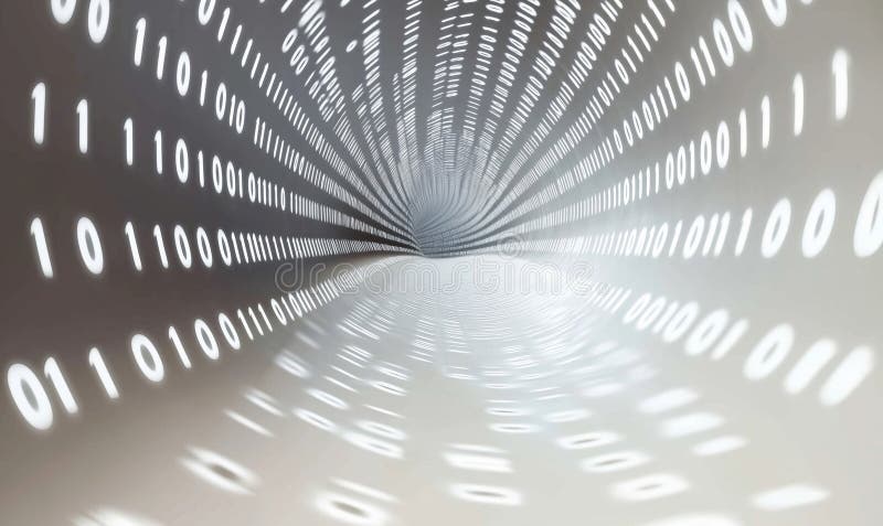 Binary Tunnel Visualizing Data Flow Swirling Numbers Create Dynamic