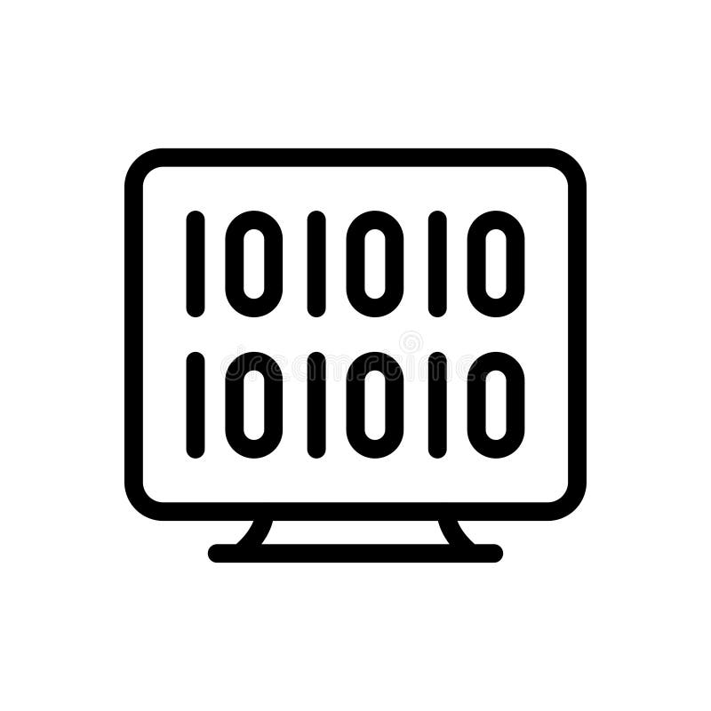 Binary stock vector. Illustration of online, white, design - 217247878