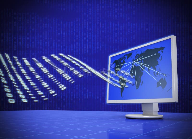 Binary wave stock illustration. Illustration of global - 14252388