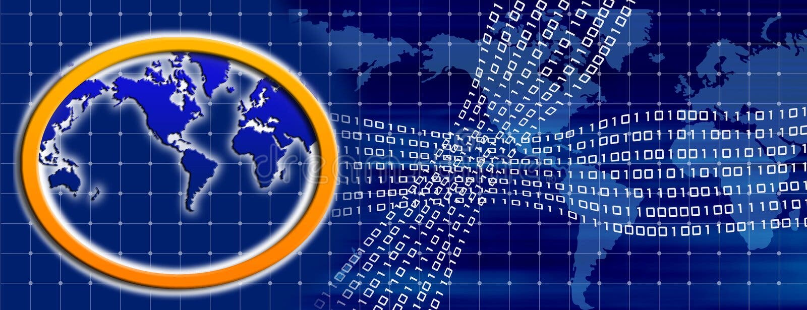 World map - binary code stock illustration. Illustration of global ...