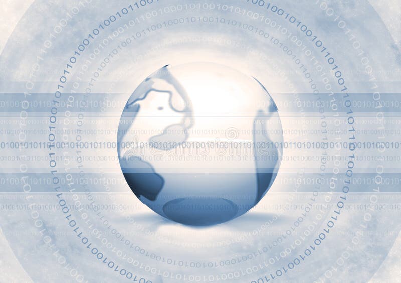 Binary world stock illustration. Illustration of illustrated - 3996069