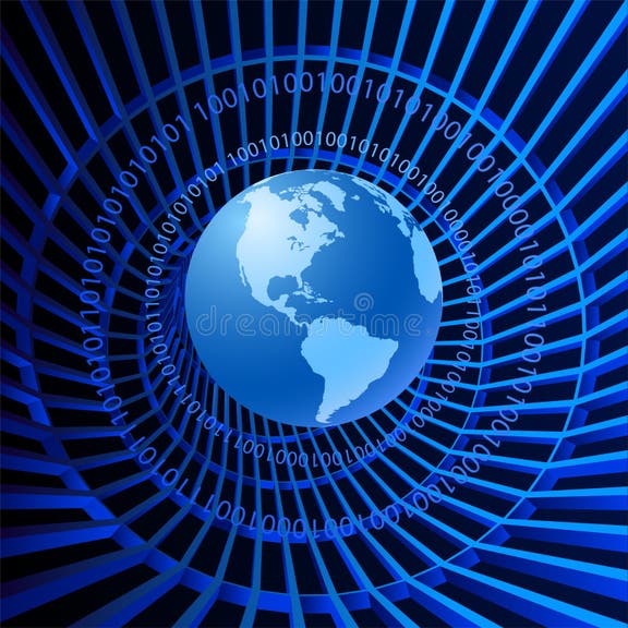 Binary World stock vector. Illustration of code, frame - 7072024