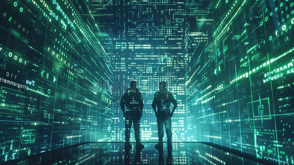 Binary World the Future is Binary AIG535 Stock Image - Image of hacker ...