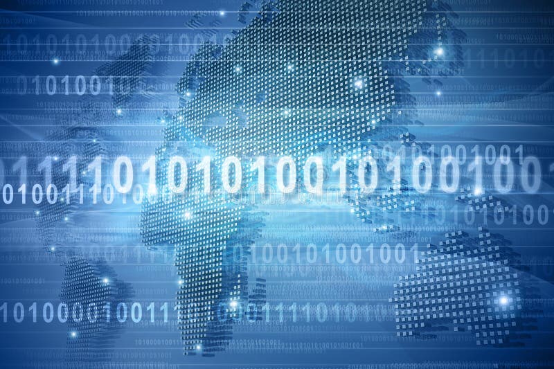Binary Code Around the World Stock Illustration - Illustration of work ... Binary Code Around the World Stock Illustration - Illustration of work ...