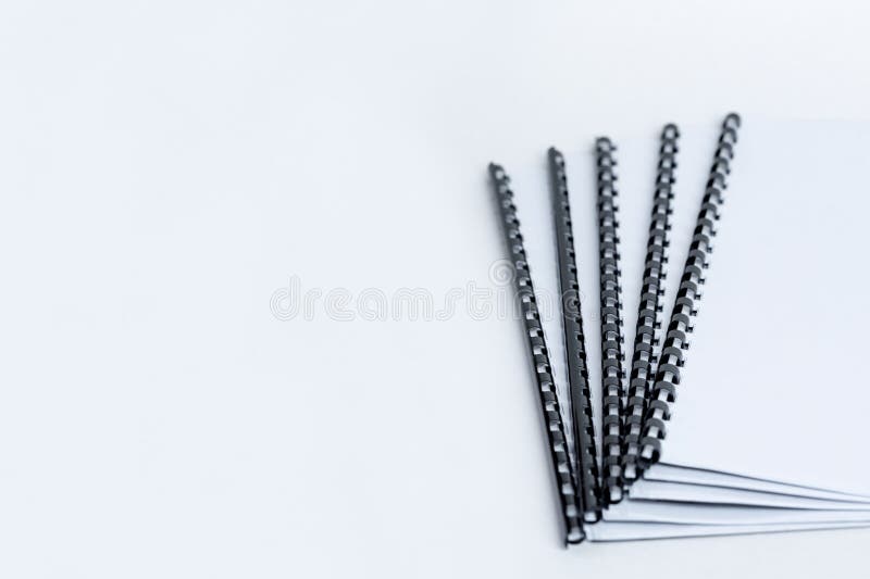 Binded Documents Plastic Spiral White Background Stock Photos - Free ...
