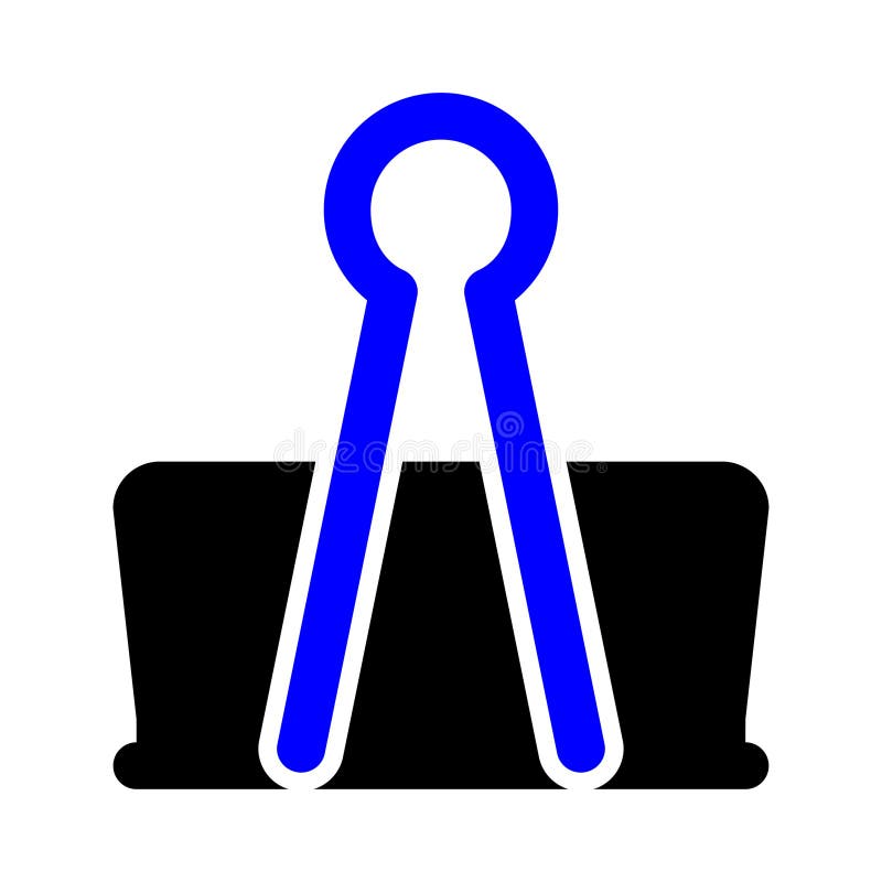 Binder Clip icon stock illustration. Illustration of icon - 376224480