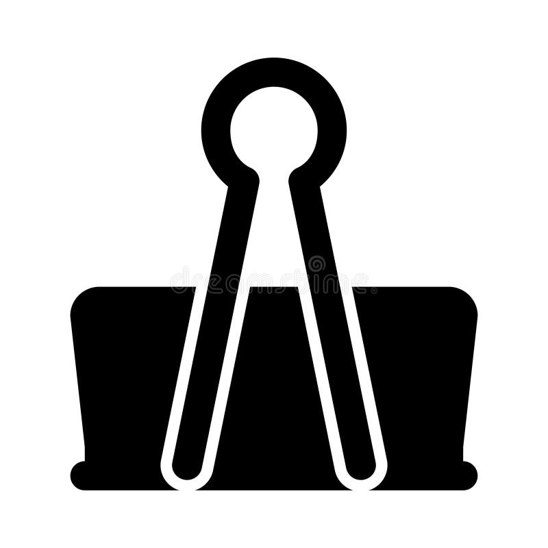 Binder Clip icon stock illustration. Illustration of tools - 376224891
