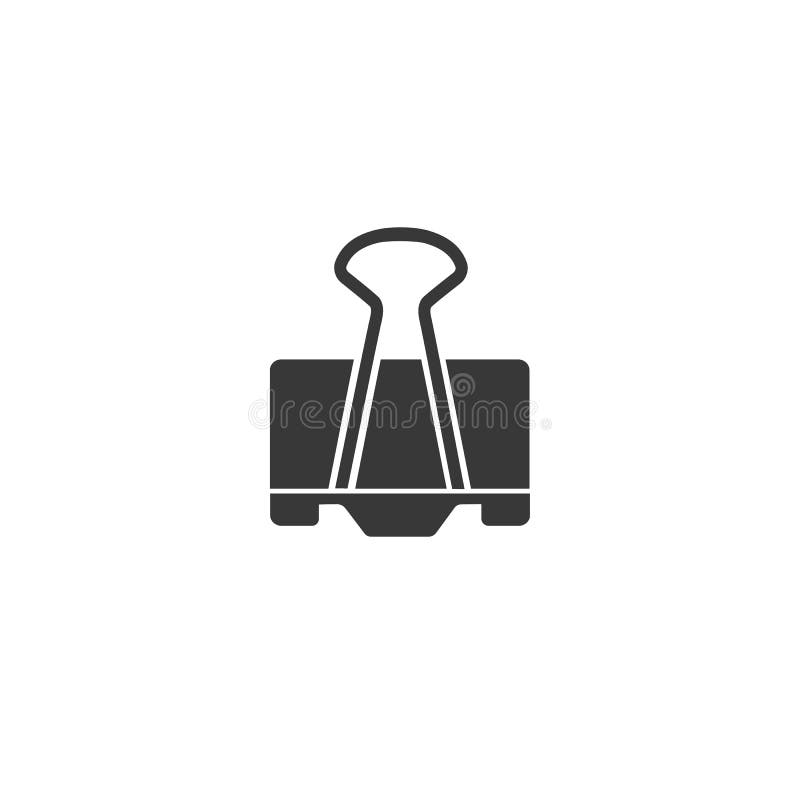 Binder Clip Icon in Modern Flat Style. Vector Stock Vector ...