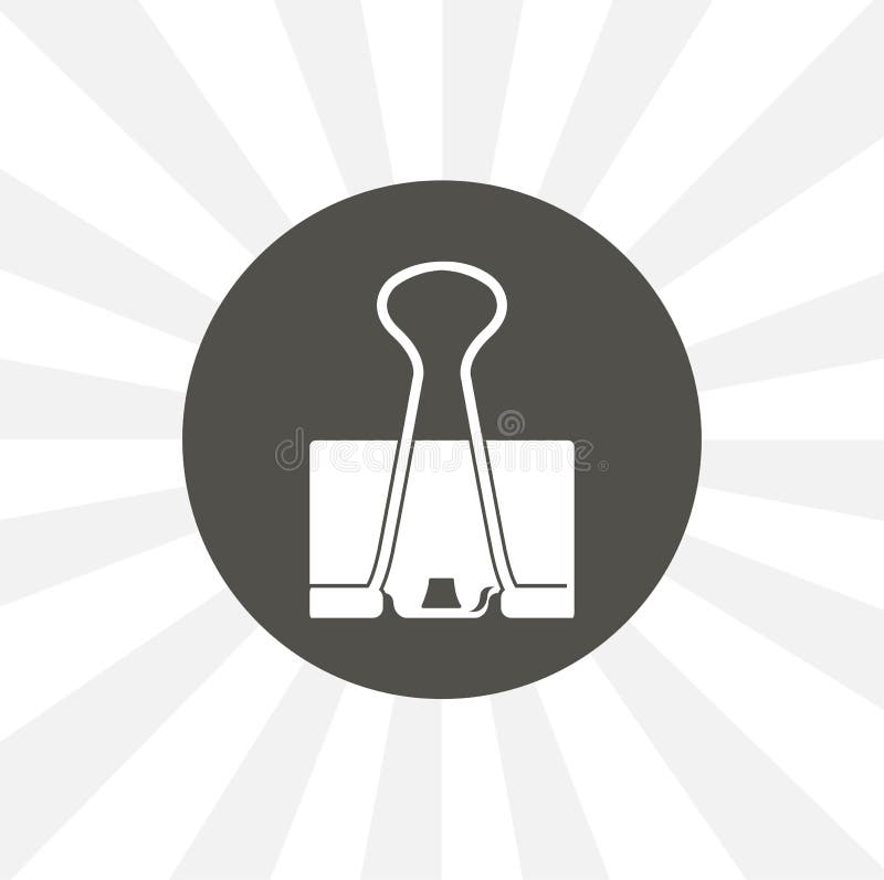 Binder Clip Isolated Icon. Education Design Element Stock Vector ...