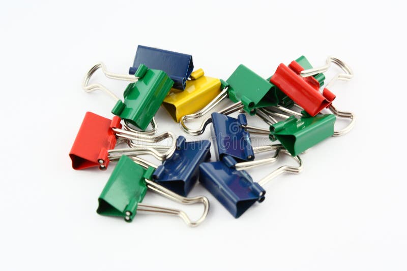 Binder clips stock image. Image of still, together, stationery - 10869487