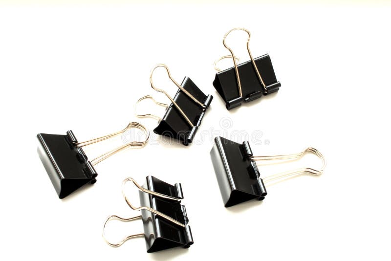 Binder clips stock image. Image of paperwork, supplies - 12841613