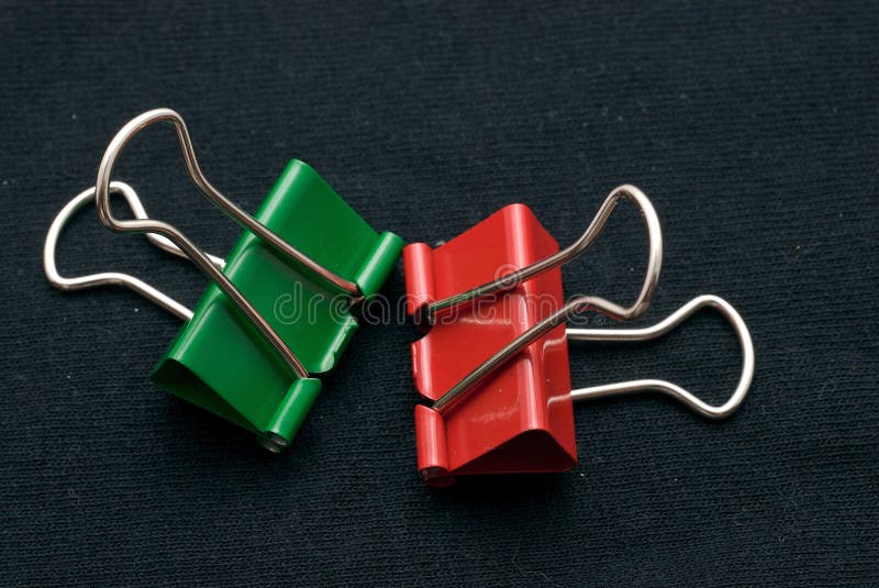 Red Paper Clip or Binder Clip Stock Photo - Image of paper, report: 1762036