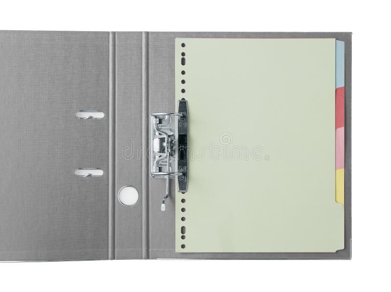 Binder With Empty Sheet For Copyspace Stock Image - Image of binding ...