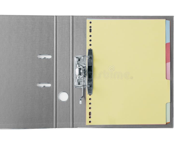 Binder with Empty Sheet for Copyspace Stock Photo - Image of document ...