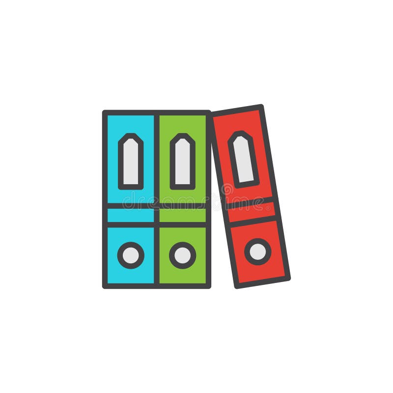 Binder Icon in Colored Version Stock Vector - Illustration of isolated ...