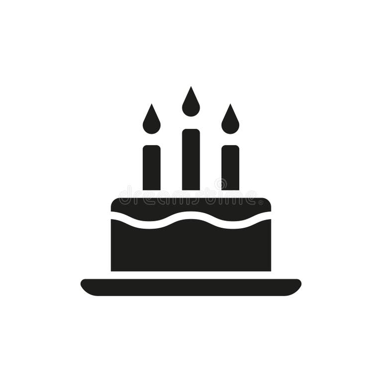 Birthday Cake Food Icon in Modern and Simple Concept Stock Vector ...