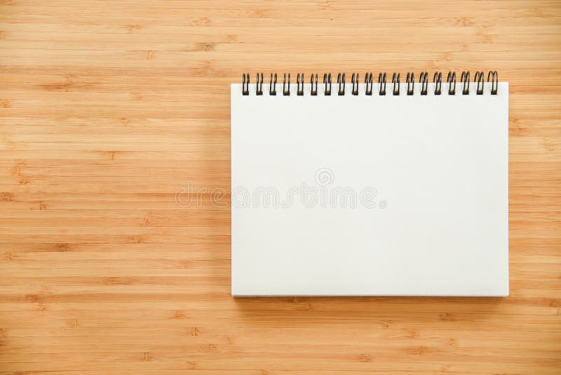 Binder Notebook on Wooden Table Stock Photo - Image of blank, message ...