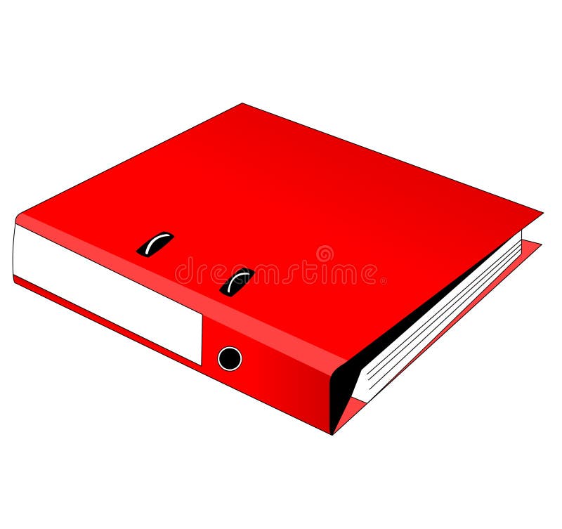 Binder red stock illustration. Illustration of dyed, base - 13556693