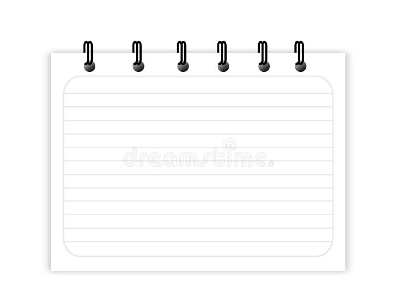 Spiral bound notepad page stock vector. Illustration of accessories ...