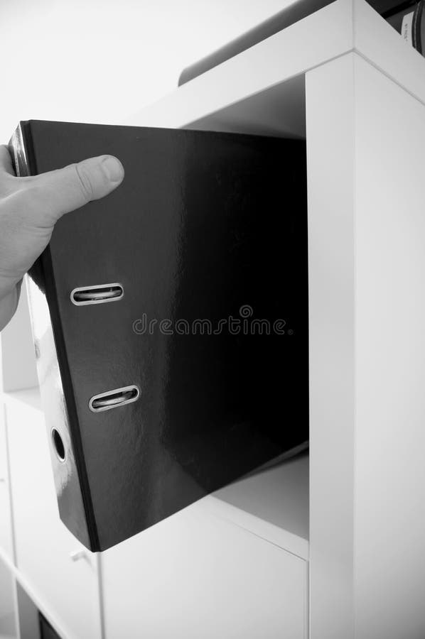 Binder shelf a stock image. Image of arch, stationery - 45429561