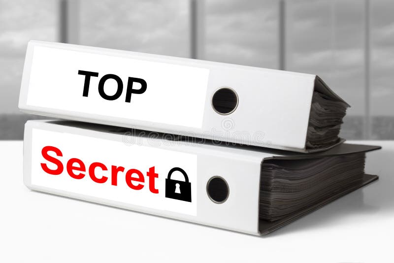Binder Top Secret Documents Lock Symbol Stock Photo - Image of ...