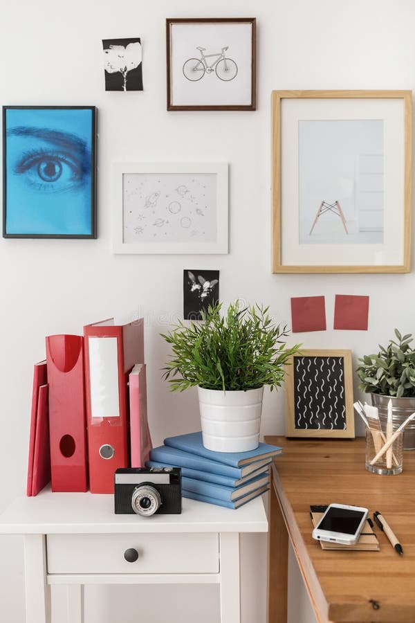 Binders and books stock image. Image of place, decoration - 55227893