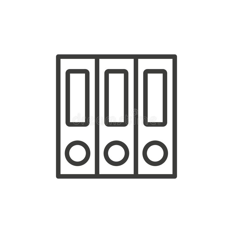 Binders Icon Simple Outline Vector Logo Stock Vector - Illustration of ...