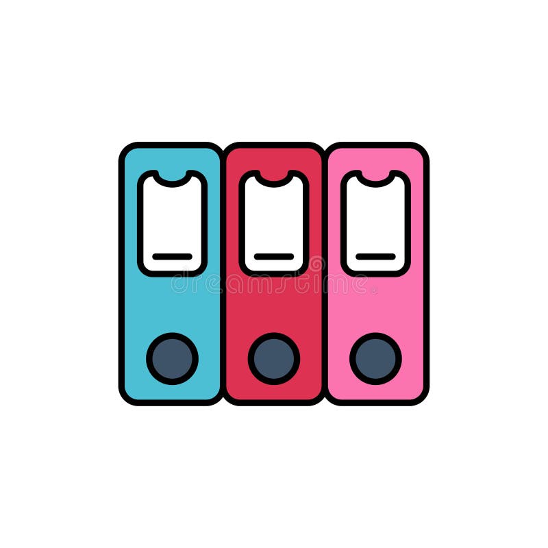 Binders Flat Vector Icon Sign Symbol Stock Vector - Illustration of graphic, internet: 142268303