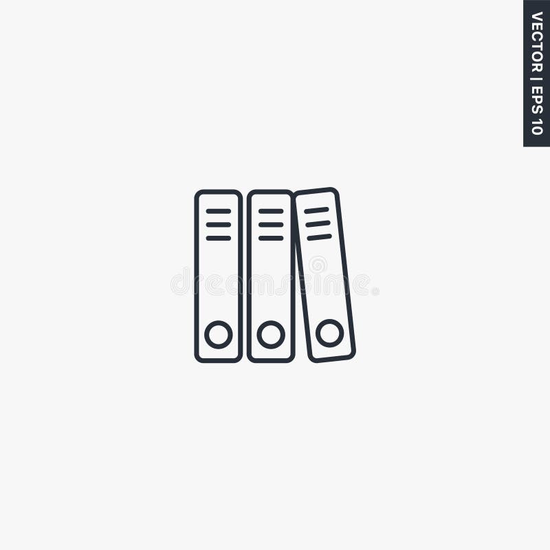 Binders, Linear Style Sign for Mobile Concept and Web Design Stock ...