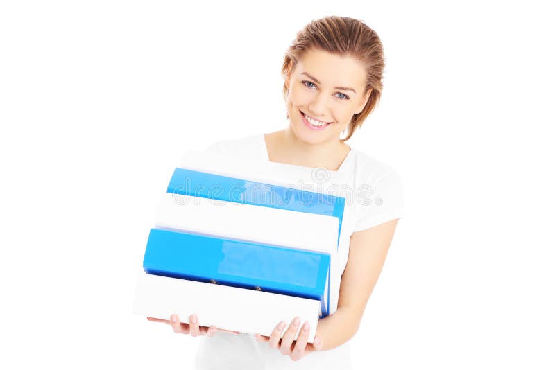 Stack of Binders stock photo. Image of object, studio, file - 468550