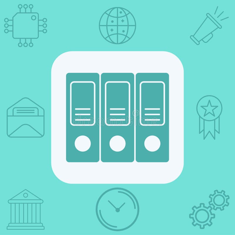 Binders Vector Icon Sign Symbol Stock Illustration - Illustration of ...