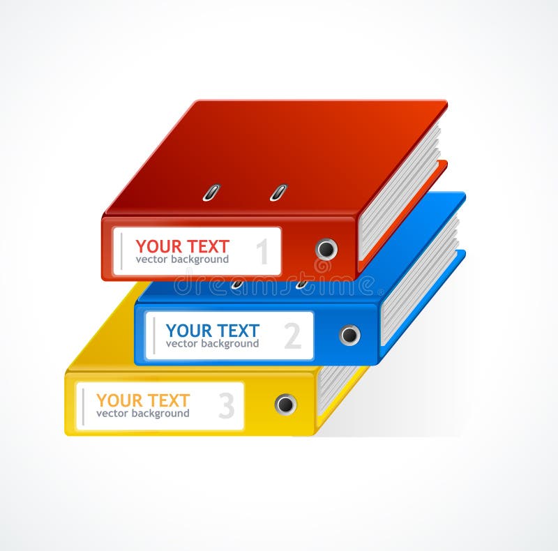 Binders Vector 123 Infographics Template Stock Vector - Illustration of ...