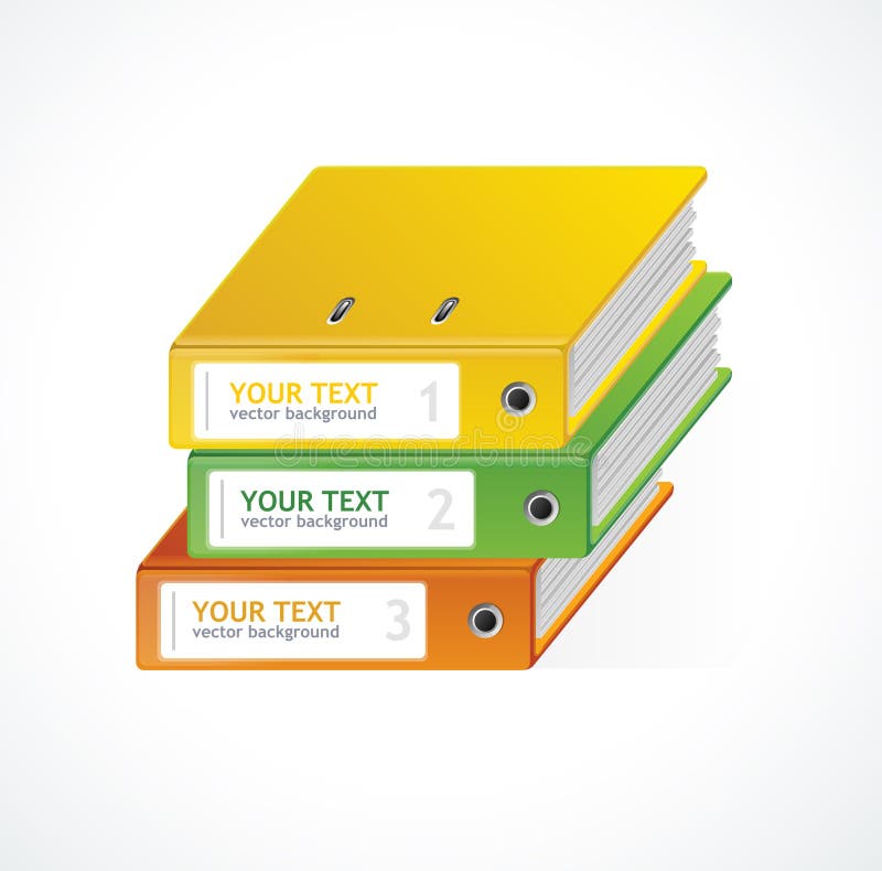 Binders Vector 123 Infographics Template Stock Vector - Illustration of ...