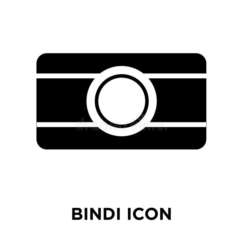 Black Bindi Isolated Vector Icon. Simple Element Illustration from ...