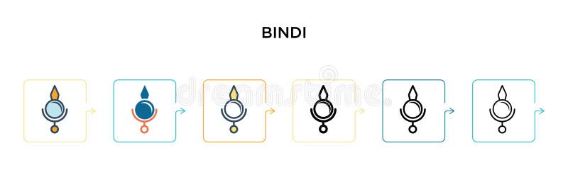 Bindi Icon in Filled, Thin Line, Outline and Stroke Style. Vector ...