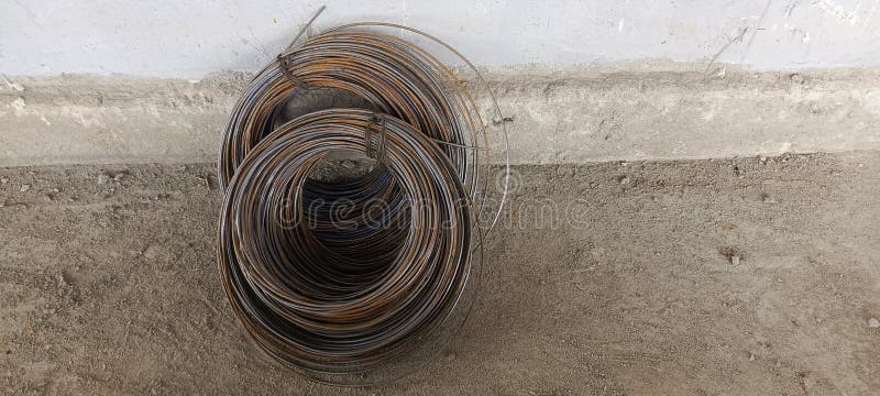 Binding Iron Wire for Construction Use Stock Image - Image of stack ...