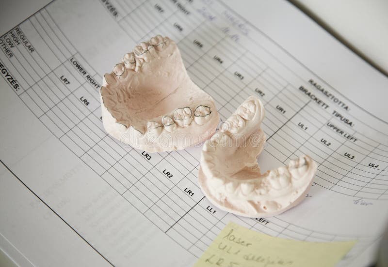 Gipsverband Met Armspalken, Met Een Leeg Vel Papier Stock Afbeelding ...