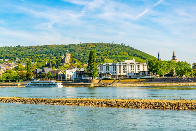 Bingen town in Germany stock image. Image of panoramic - 206087717