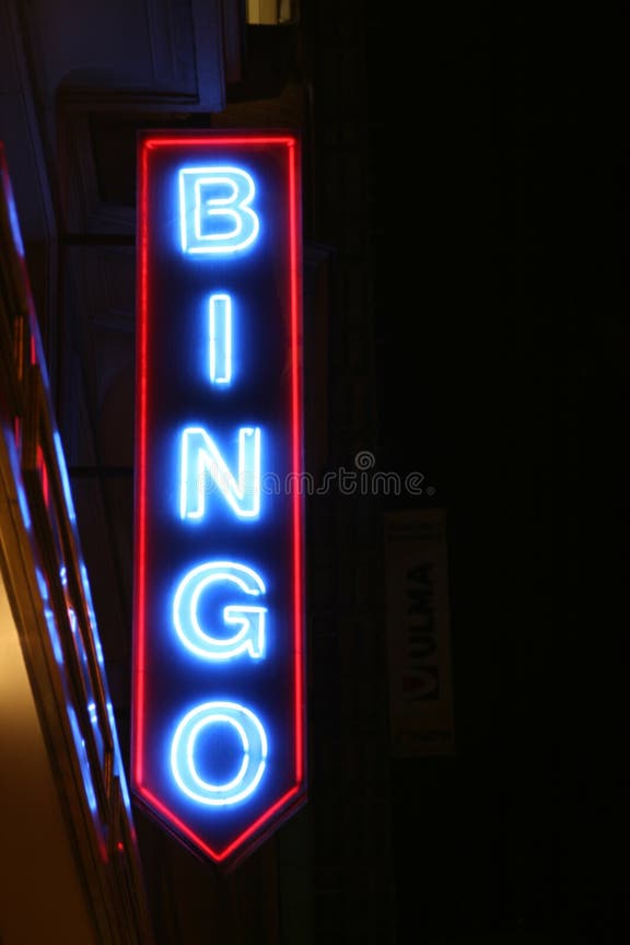 Bingo stock image. Image of sign, glowing, location, street - 1453885