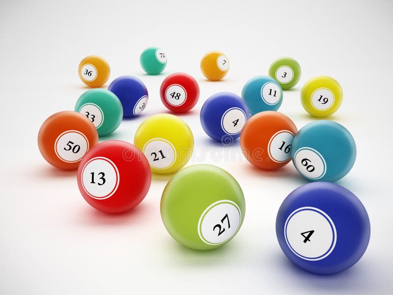 Bingo Balls with Generic Numbers. 3D Illustration Stock Illustration ...