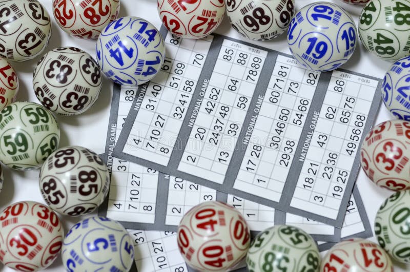 Bingo Balls with a Lotto Card Stock Photo - Image of winner, lotto ...
